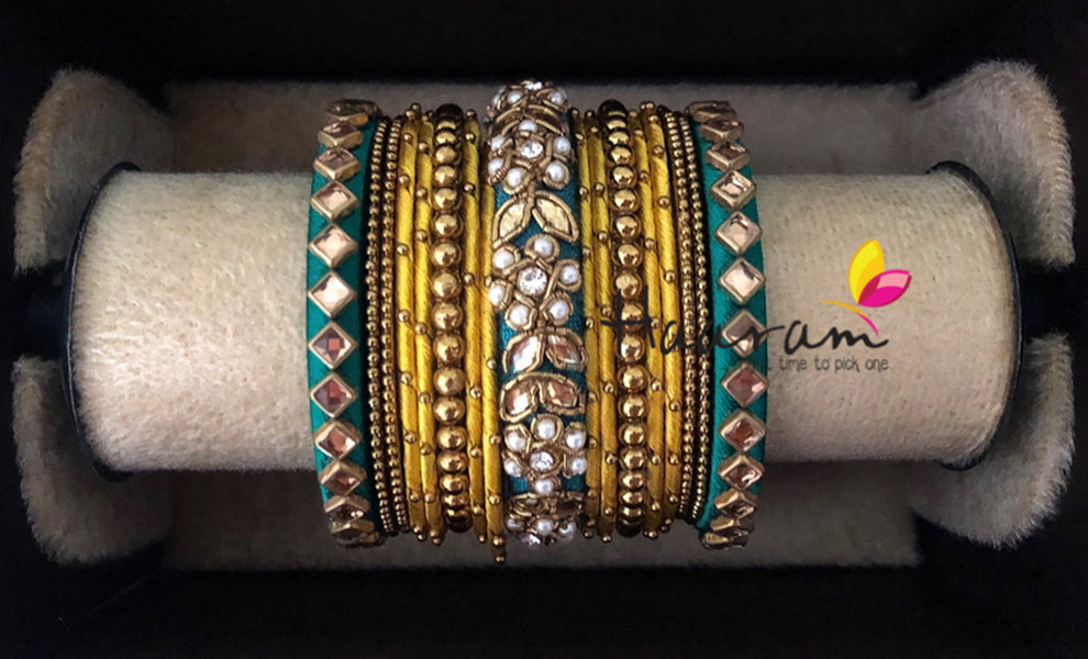 Raw Silk Bangles BR0107 – Haarambyyashh | The H Brand